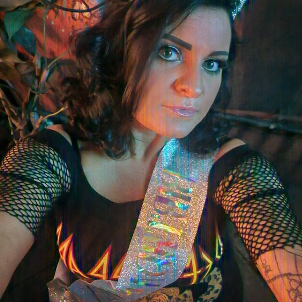 Motley Crue Girls Girls Girls Print Mini Dress Fishnet Sleeves Tunic ...