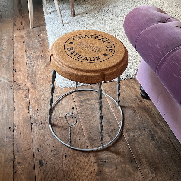 XL Champagne Cork Wire Cage Stool/side Table, 25% OFF - Etsy