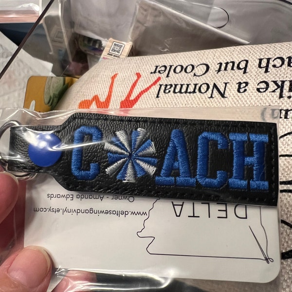 Cheer Coach Keychain, Cheerleading Key Fob, Cheerleader Coach Gift ...