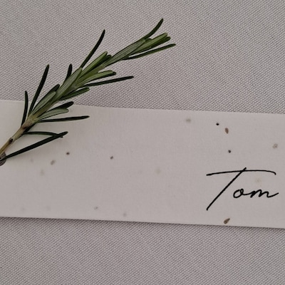 Plantable SEED PAPER Eco-friendly Sustainable Biodegradable Wedding ...