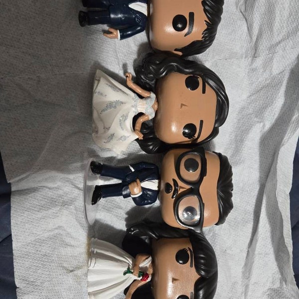 Two Custom Pop Figures + Custom Pop Box, Wedding Cake Toppers ...