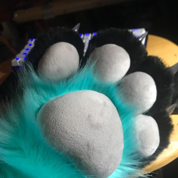 Light Gray Furry Paws,furry Gloves,handmade Crochet Paws,custom Color ...