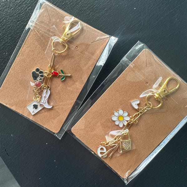 Custom Charm Keychain Purse Chain Purse Accessory Bag Accessory Gold ...