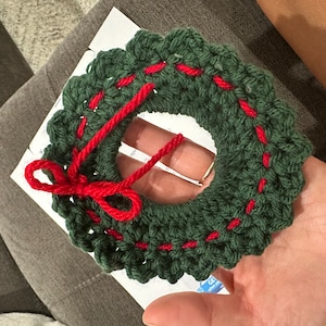 Christmas Wreath Crochet Coaster Pattern - Etsy