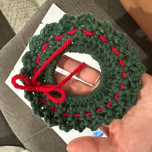 Christmas Wreath Crochet Coaster Pattern - Etsy
