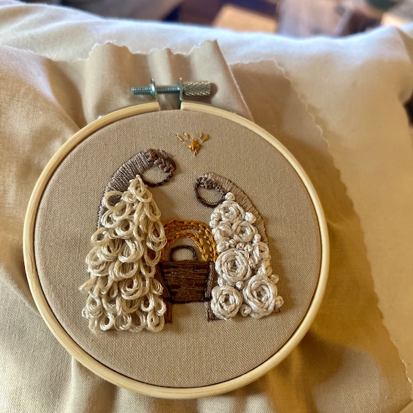 Nativity Ornament Set 4" Embroidery Kit | Christmas Ornament Embroidery ...