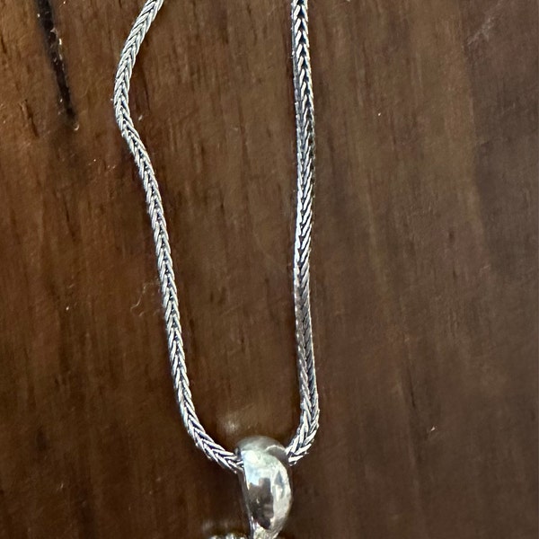 1.5mm Oxidized Square Foxtail Chain Necklace - 925 Sterling Silver - 16 ...