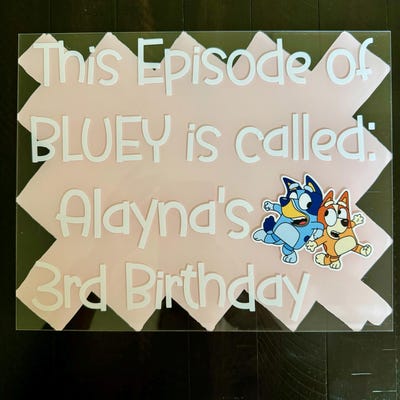 Bluey Birthday Party Welcome Sign, Kid's Party Sign, Bluey Dog Birthday ...