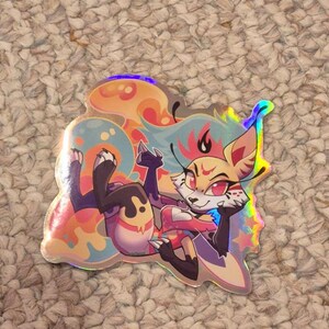 Holographic Vinyl Stickers : Helluva Boss (barbie, Andrealphus, Vortex ...