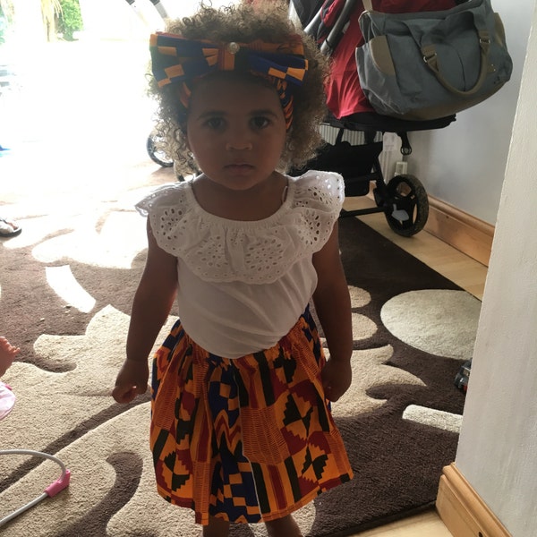 African Print Kids Clothes Ankara Baby Girl Dress Matching Kente ...