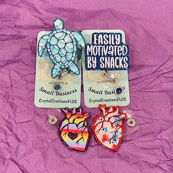 Easter Bunny Butt Badge Reel, Cute Badge Holder for Best Friend Gift ...