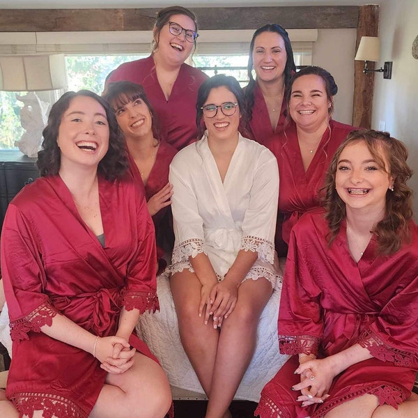 Bridesmaid Robes Set of 4,5,6,7,8,9,10,11,12,13,14,15, Bridesmaid Gift ...