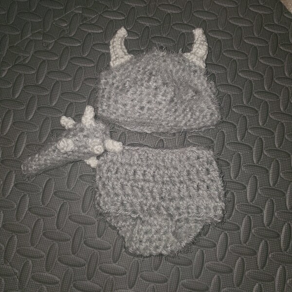 Crochet Viking Hat Pattern, Baby Viking Costume Pattern, Newborn Photo ...
