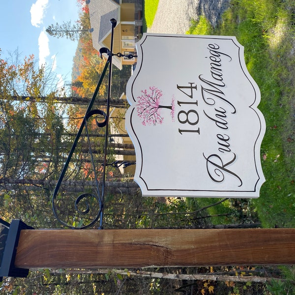 Custom Carved Outdoor Sign , 23K Gold Leaf Sign , Hanging Sign ...