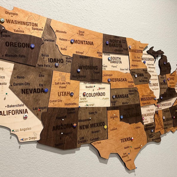 USA States Flags Push Pins - Etsy