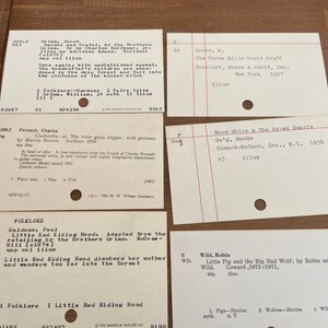 Select Your Own Theme 6 Vintage Library Catalog Cards - Etsy