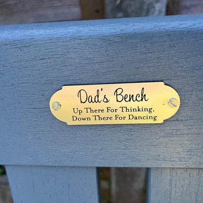 Personalised Bench Plaques Name Tags Fisherman Memorial - Etsy