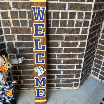 La Rams Welcome Sign or Rams House Sign New Skool Logo - Etsy