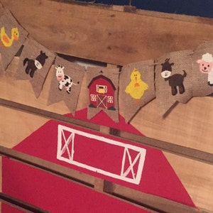 Farm Birthday Party Banner, Farmhouse Barnyard Party Decor, Farmyard ...