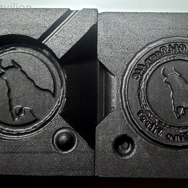 Custom 2 Sided COIN Logo Graphite Molds. - Etsy