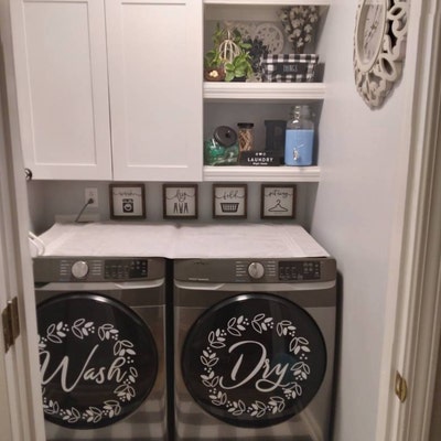 Laundry Room Decor wash dry Vinyl Decals, Washing Machines and Dryers ...