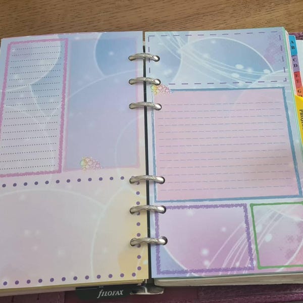 A5 Filofax Dividers - Set of 12 Monthly - Bubble Design Fits the A5 ...