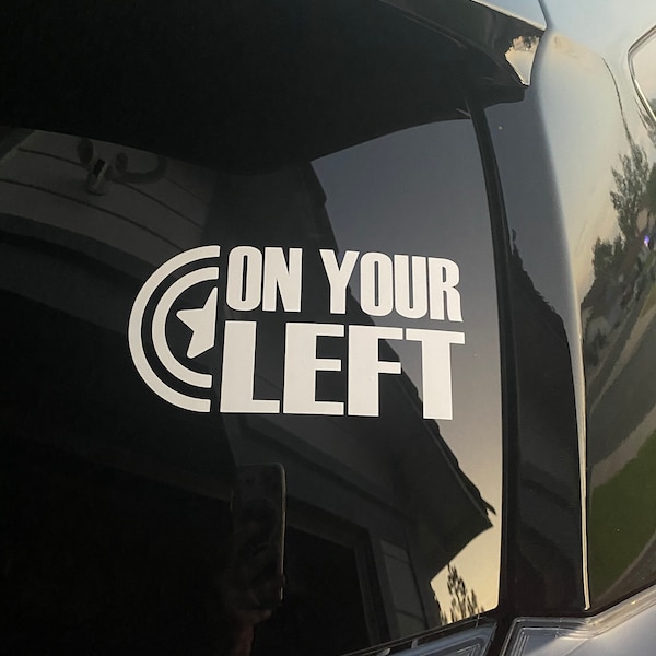Captain America on Your Left Vinyl Sticker Decal for Car Window Laptop ...