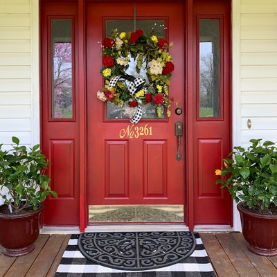 Front Door Address, Door Decal, Custom House Numbers, Front Door Entry ...