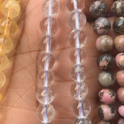 Real Genuine Super Clear AAA Natural Rock Crystal Quartz Round Beads ...