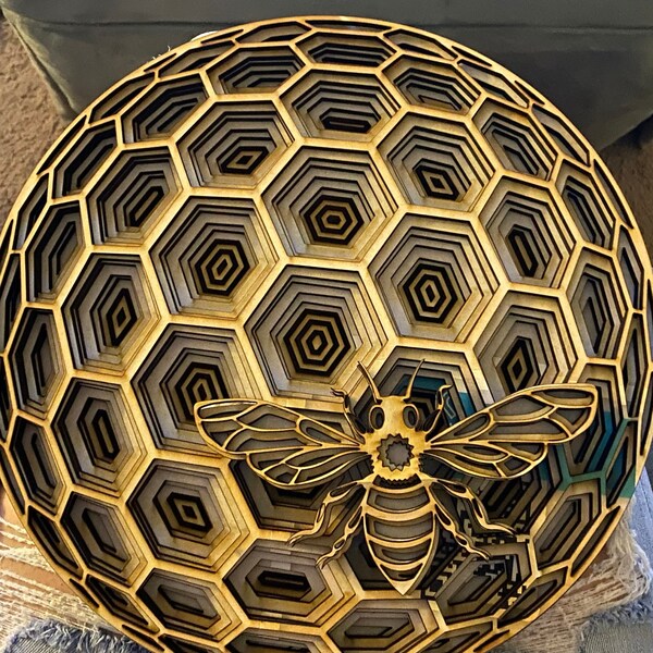 Bee and Honeycomb SVG, DXF, Cutting File - Etsy