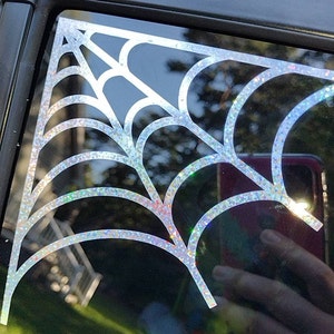 Spider Web Decal Halloween Decals for Car Spooky Bitch Goth Car Decal ...