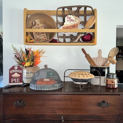 Bowl Shelf, Bowl Rack, Hanging Shelf, Hanging Rack, Wood Bowl, Wood ...