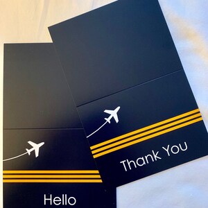 Airplane Thank You Cards Aviation Notecards Airplane Pilot Stationery ...