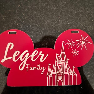 Castle Mouse Ears Stroller Tag - Etsy