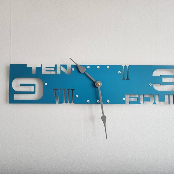 Outnumbered VI Wall Clock With Numbers / Oversize Metal Art Giant Home ...
