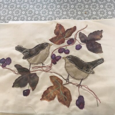 PDF Pattern for Highlands Quilt Block 1 Pheasant and Wild Grasses Raw ...