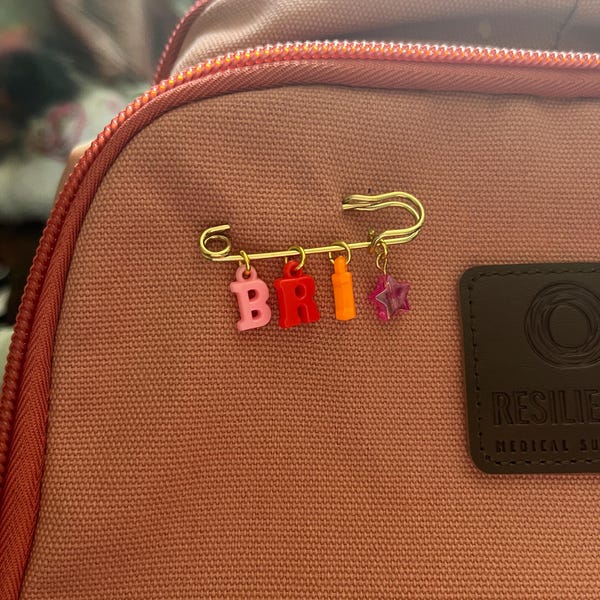 Custom Name Pin, Heavy Duty Gold Safety Pin, Personalized Brooch ...