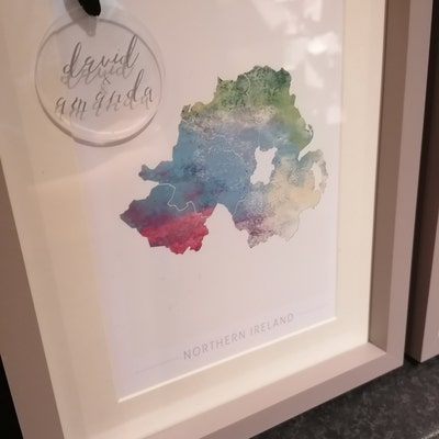 Northern Ireland Map Country Map of Northern Ireland Art Print ...