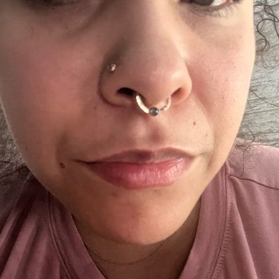 Gold Filled Septum Ring Hammered, 8mm Gold Septum Ring, 10mm Gold ...
