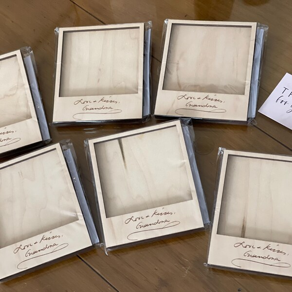 Custom Mini Wood Photo Frame of Kids Handwriting | Engraved Magnetic ...