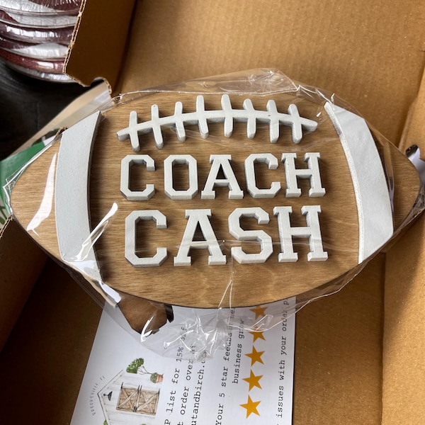Personalized Desktop Football Coach Sign - Gifts for Football Coach ...