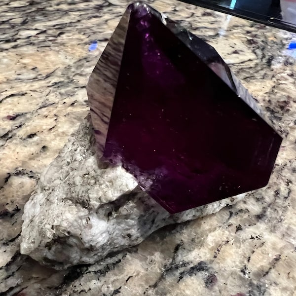 Amazing Nice - TOP Luster Deep Purple ALUNITE Crystal on MATRIX From ...
