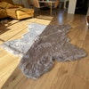 Plush Faux Fur Area Rug Shaggy Bearskin Sheepskin Single Pelt Design ...