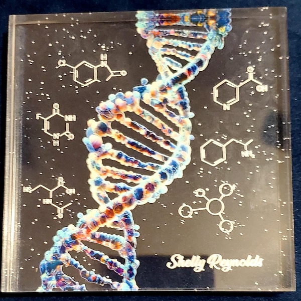 Personalized DNA Custom Shape Acrylic Blocks, Biology Science Gift for ...