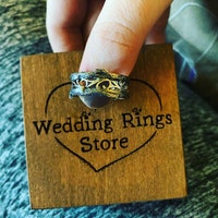 Herren Vintage-Stil Baum Band, Einzigartige Baum Silber Ehering, Herren ...