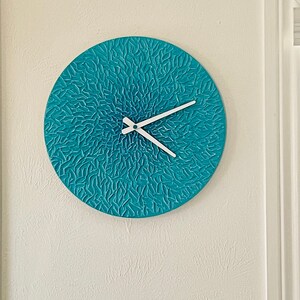 BLUE WALL CLOCK Blue Clock Blue Home Decor Blue Wall Decor - Etsy