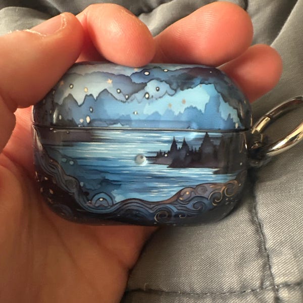 Watercolor Night Sky & River AirPod Pro Case | AirPod Case 1 2 | AirPod ...