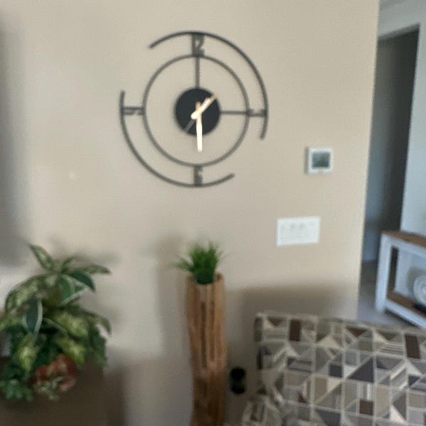 Rectangle Wall Clock, Oversized Silent Metal Wall Clock, Mantel Clock ...