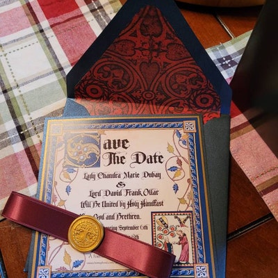 Medieval Wedding Invitation Scroll-rolled With Scroll Rods - Etsy