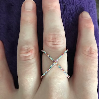 X Ring Criss Cross Ring Crossover Ring Sterling Silver - Etsy